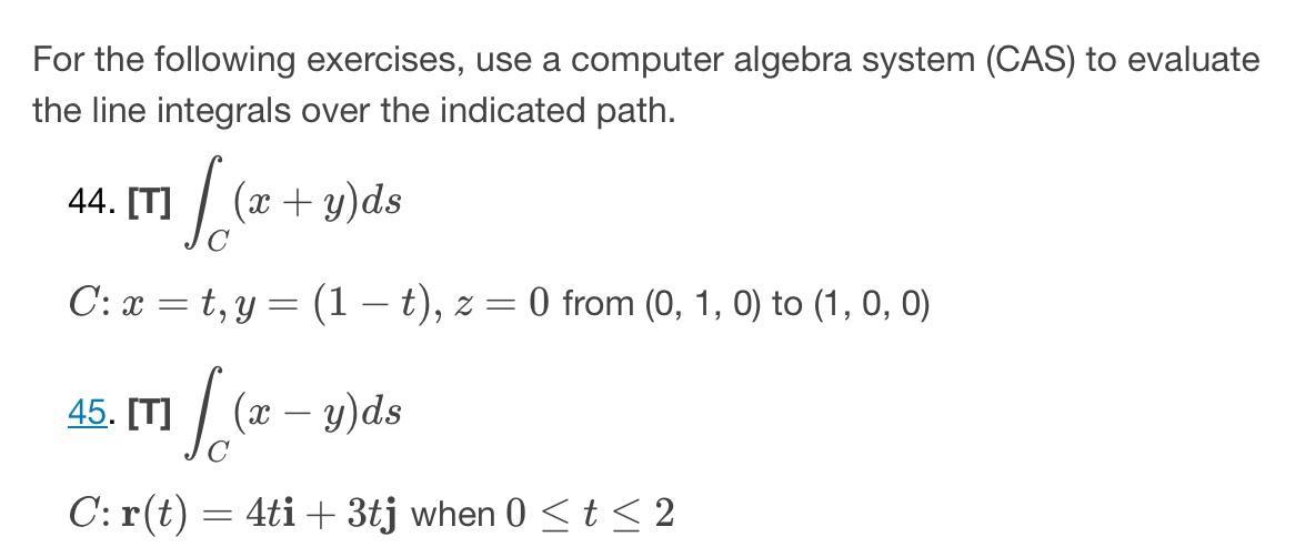 Solved For the following exercises, use a computer algebra | Chegg.com