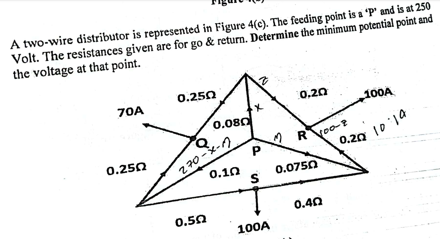 Solved A two-wire distributor is represented in Figure 4(c). | Chegg.com