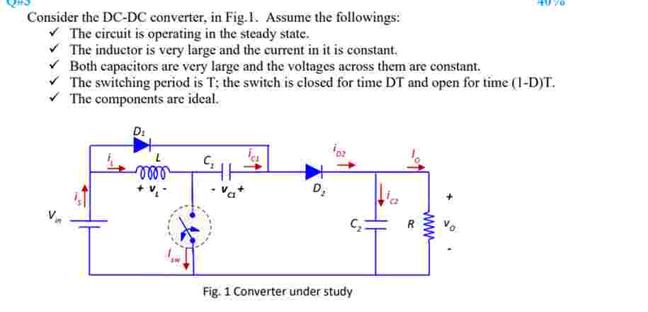 Solved if vs=100v and c1=c=50uF AND L=100uH ,R=10 ﻿OHM .FIND | Chegg.com