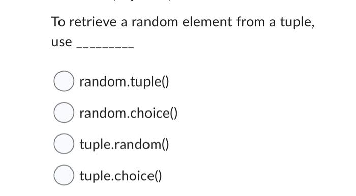 Solved One benefit of using a tuple over a list is that | Chegg.com