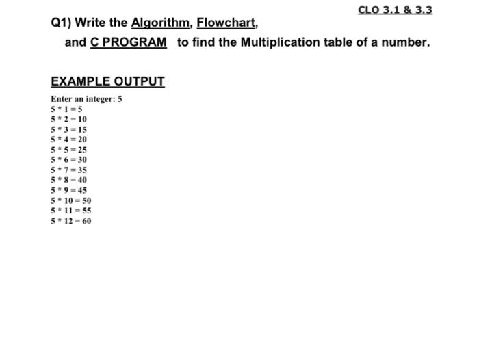 Solved Q1 Write The Algorithm Flowchart And C Program 6994