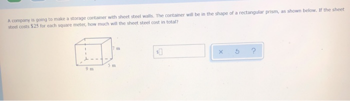 Solved A company is going to make a storage container with | Chegg.com