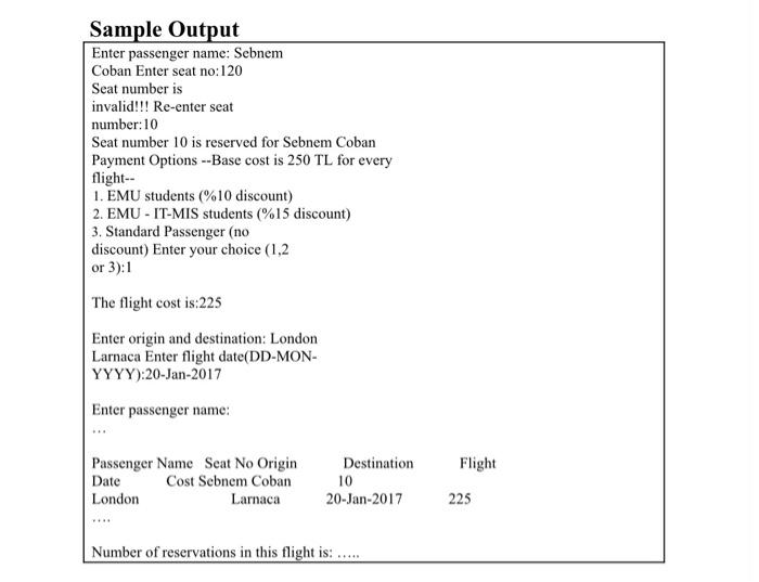Solved Homework 5 Flightre Pname String Passenger Name 