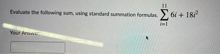 Solved Evaluate the following sum, using standard summation | Chegg.com