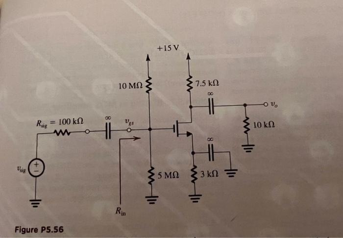 Solved "5.56 Figure P5.56 shows a discrete-circuit | Chegg.com