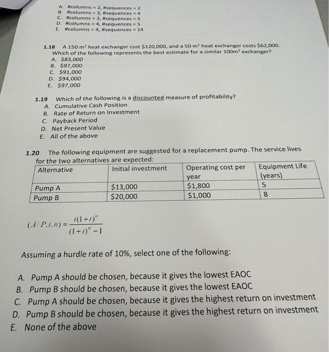 Solved 1.12 When selecting between large, mutually exclasive | Chegg.com