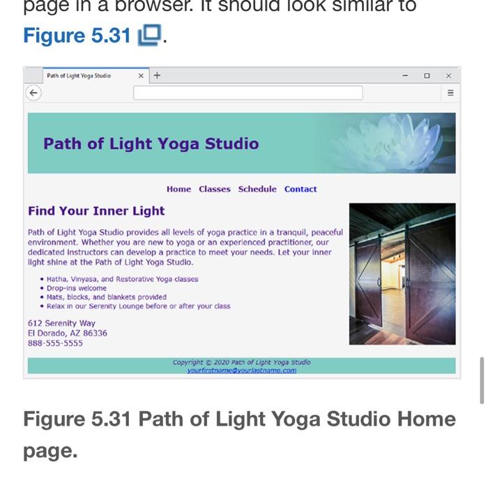 Solved i need help for the path of light yoga studio for | Chegg.com