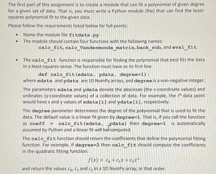 The first part of this assignment is to create a | Chegg.com