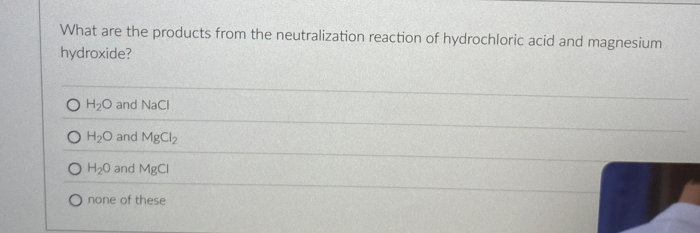 Solved What are the products from the neutralization | Chegg.com