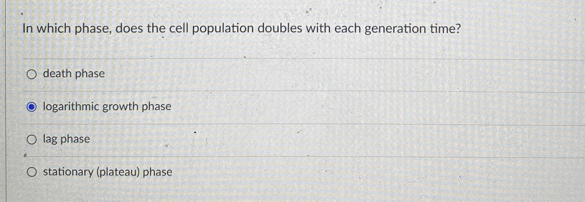 Solved In which phase, does the cell population doubles with | Chegg.com