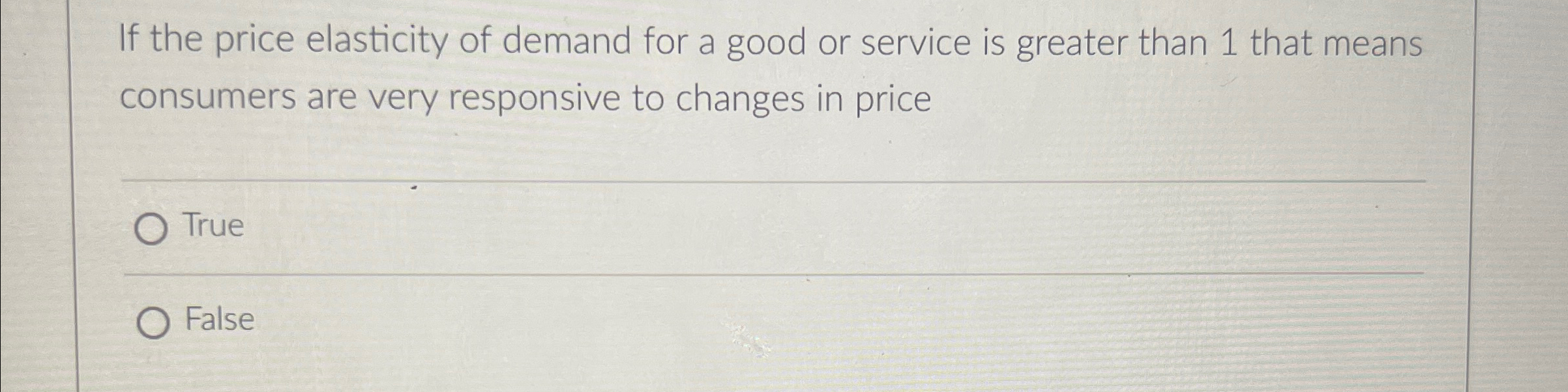 Solved If the price elasticity of demand for a good or | Chegg.com