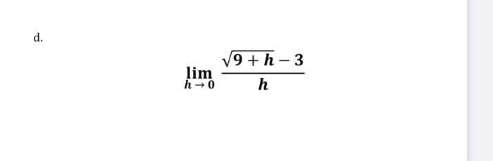 Solved Evaluate the following limits by first simplifying & | Chegg.com