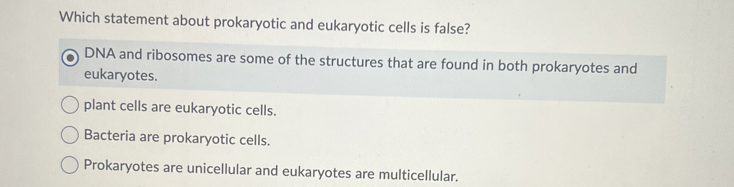 Solved Which statement about prokaryotic and eukaryotic | Chegg.com