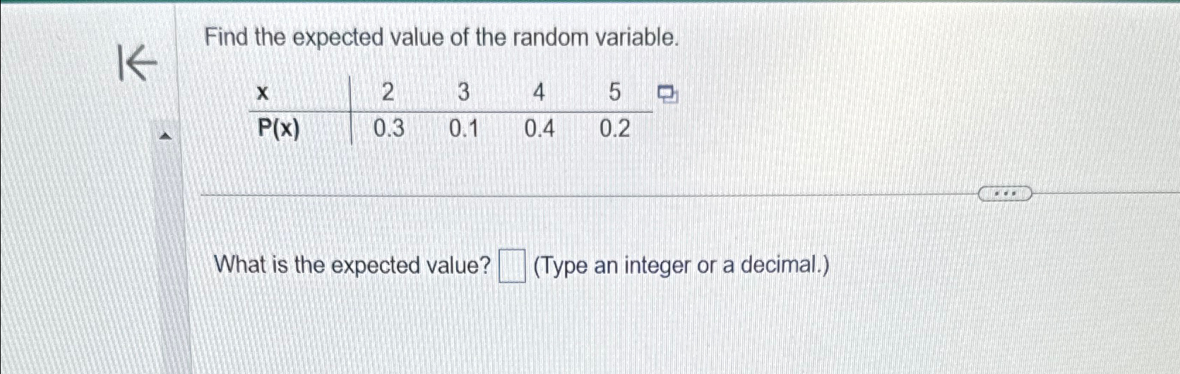 Solved Find the expected value of the random | Chegg.com