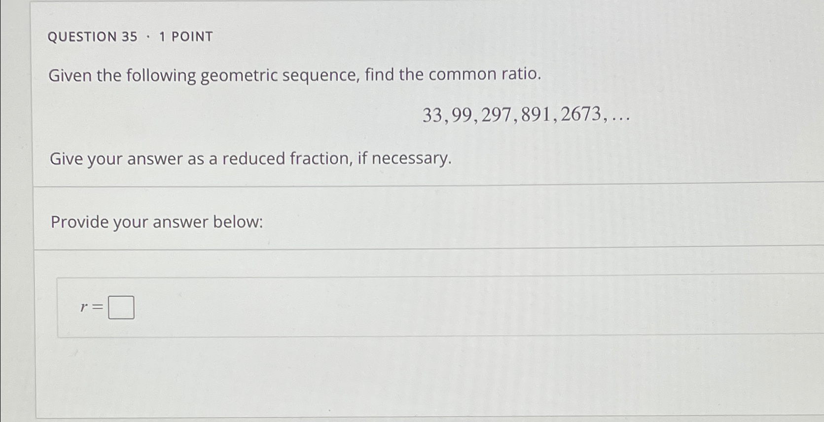 Solved QUESTION 35 - 1 POINTGiven the following geometric | Chegg.com Solved QUESTION 35 - 1 POINTGiven the following geometric | Chegg.com