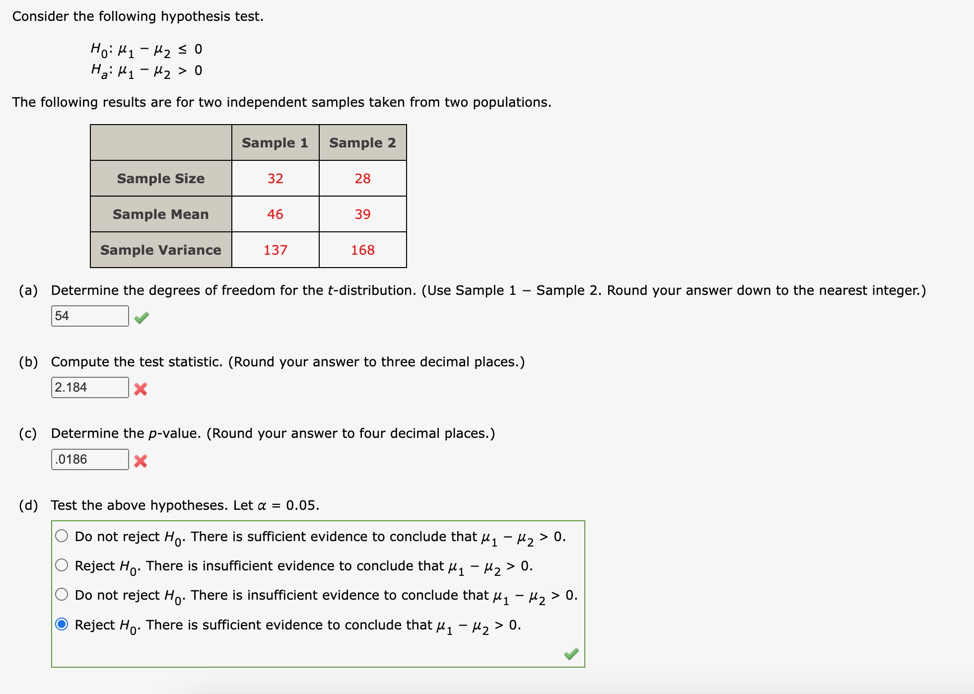 Solved Consider the following hypothesis | Chegg.com