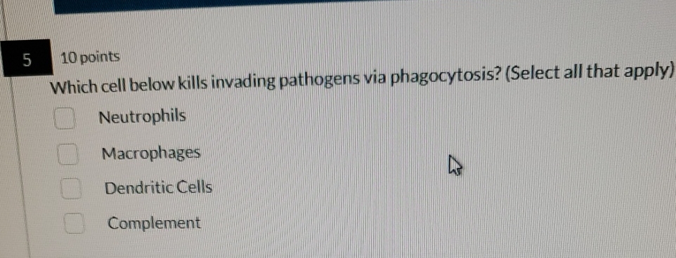 Solved 510 pointsWhich cell below kills invading pathogens | Chegg.com Solved 510 pointsWhich cell below kills invading pathogens | Chegg.com
