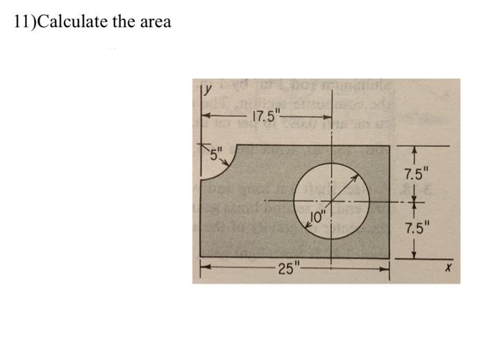 Solved 11)Calculate the area | Chegg.com