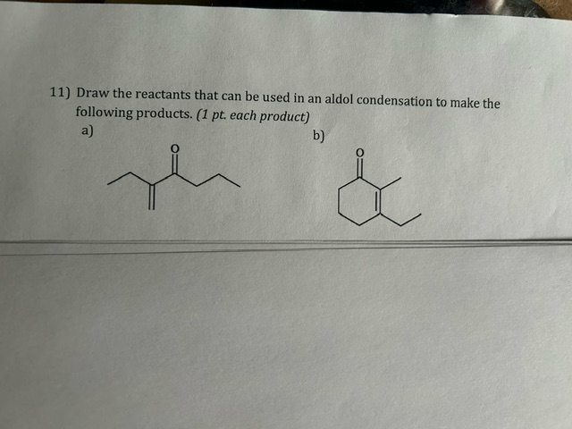 Solved Draw the reactants that can be used in an aldol | Chegg.com