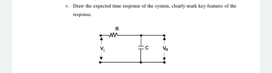Solved v. Draw the expected time response of the system, | Chegg.com