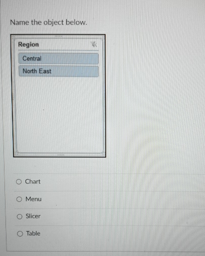 Solved Name the object below. ﻿Table | Chegg.com