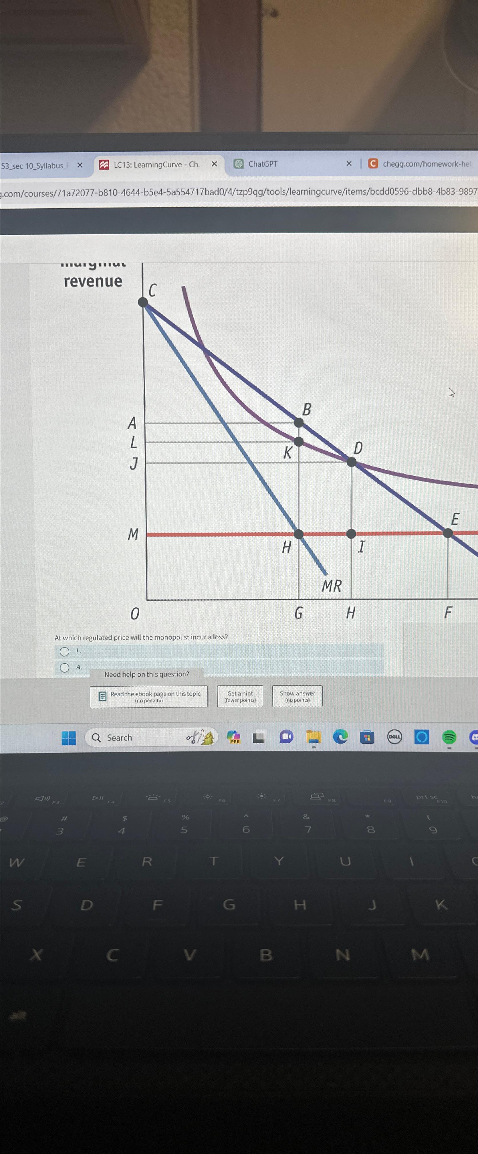 Solved The graph shows the revenues and costs for a natural | Chegg.com