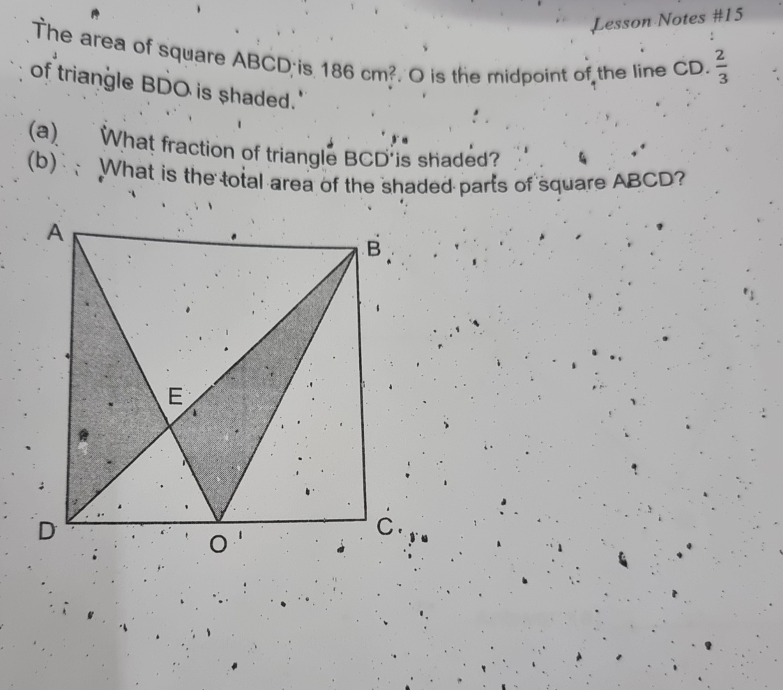 Solved Lesson Notes #15The area of square ABCD is 186cm2. ﻿O | Chegg.com