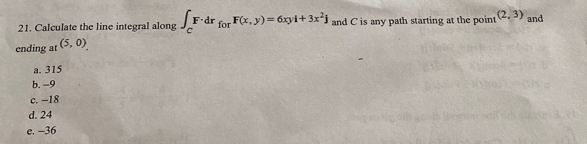Solved Calculate the line integral along | Chegg.com