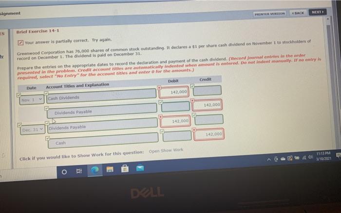Solved ignment Hy PRINTER VERSION TACK NEXT Brief Exercise | Chegg.com