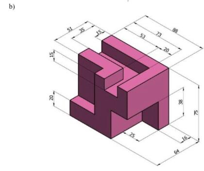 Solved Draw the three views ( Top , Front , Side ) for the | Chegg.com