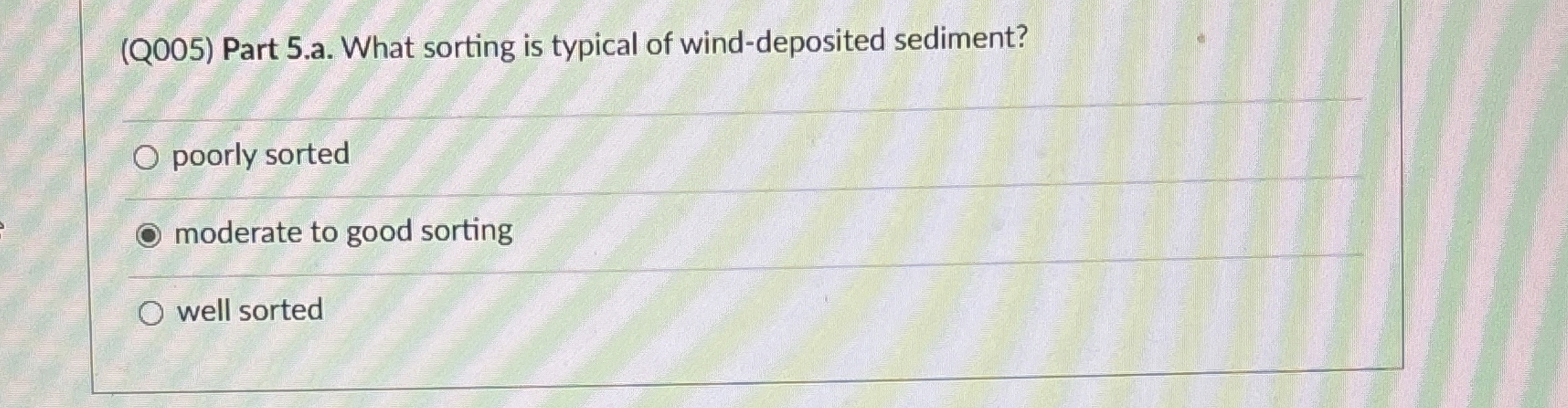 Solved (Q005) ﻿Part 5.a. ﻿What sorting is typical of | Chegg.com