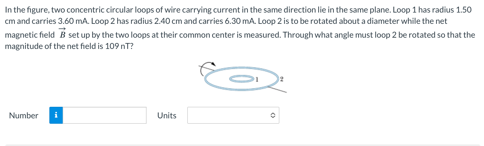 Solved In the figure, two concentric circular loops of wire | Chegg.com