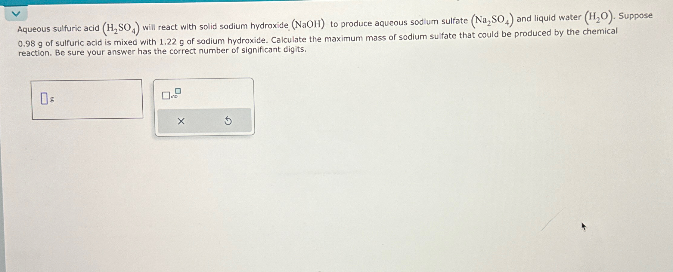 Solved Aqueous sulfuric acid (H2SO4) ﻿will react with solid | Chegg.com