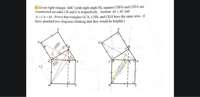 Solved 6. Given right triangle ABC (with right angle B), | Chegg.com
