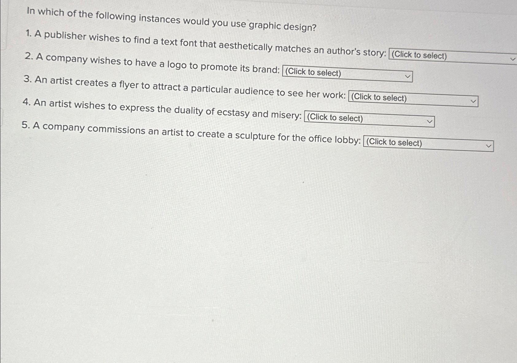 Solved In which of the following instances would you use | Chegg.com