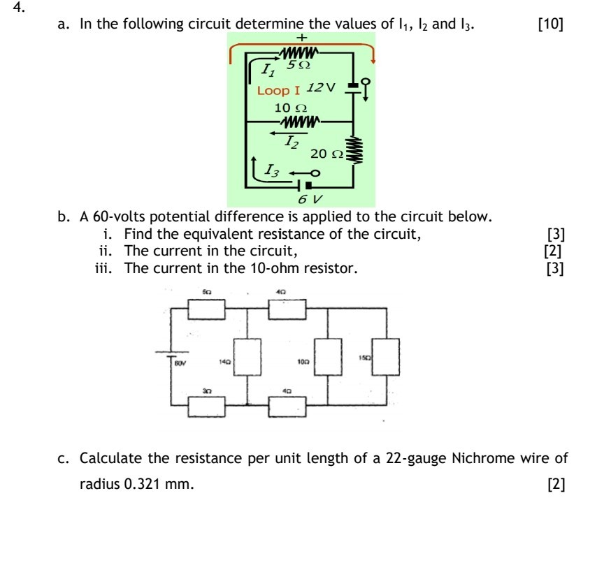 Solved 4. [10] a. In the following circuit determine the | Chegg.com