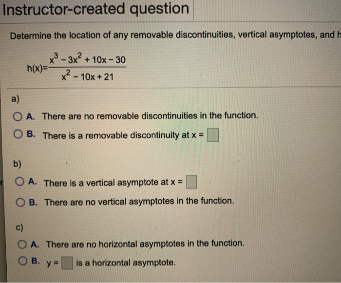 Solved determine the location of any removable | Chegg.com