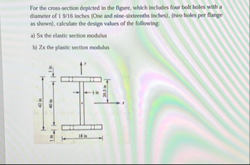 For the cross-section depicted in the figure, which | Chegg.com