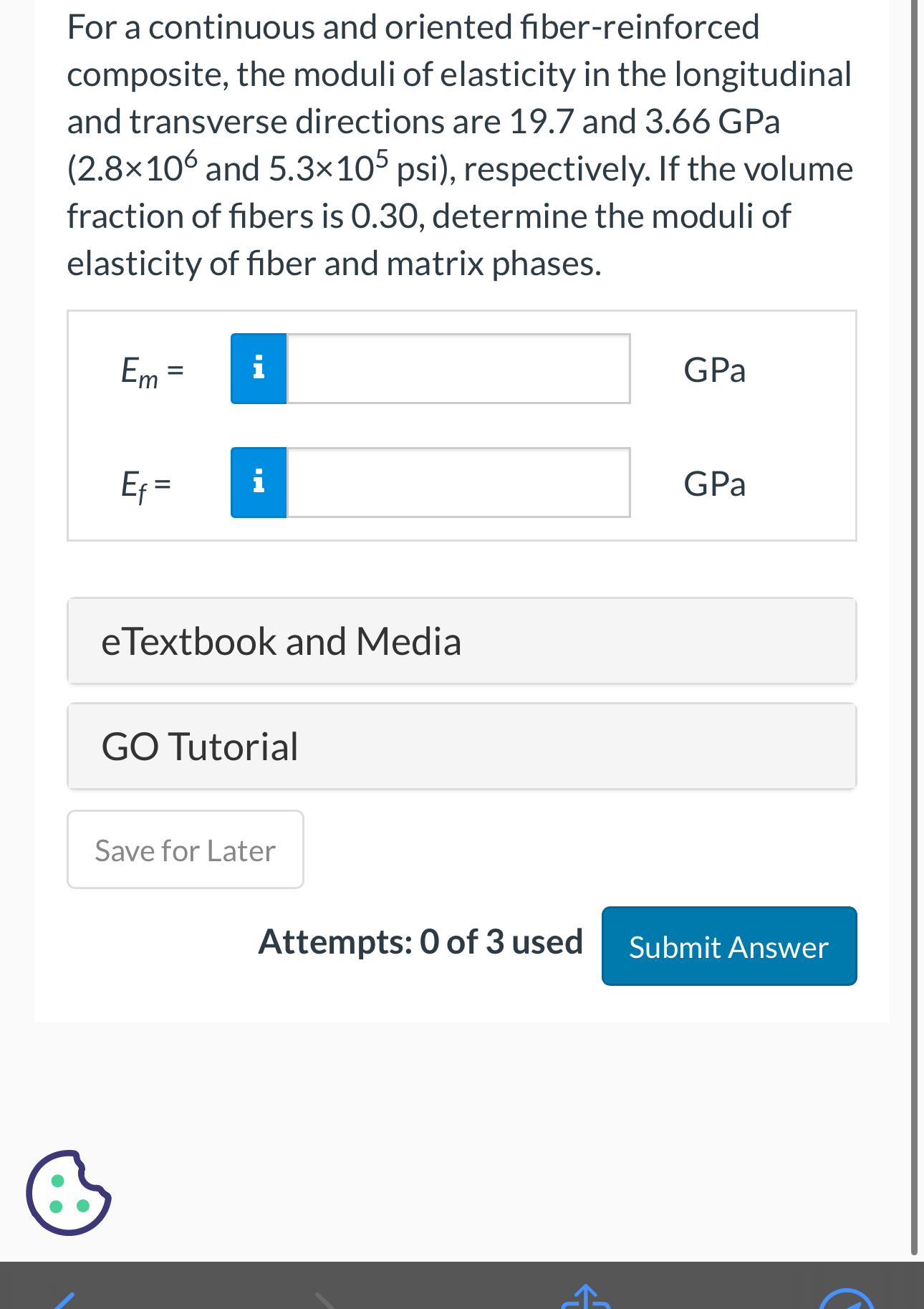 Solved For a continuous and oriented fiber-reinforced | Chegg.com