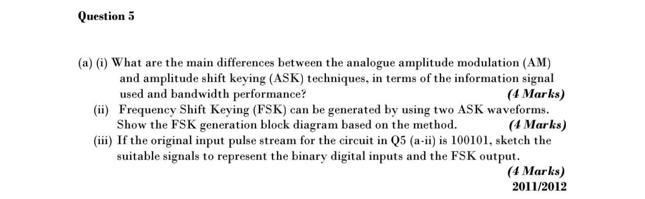 Solved (a) (i) What are the main differences between the | Chegg.com