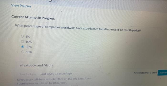 Solved What percentage of companies worldwide have | Chegg.com