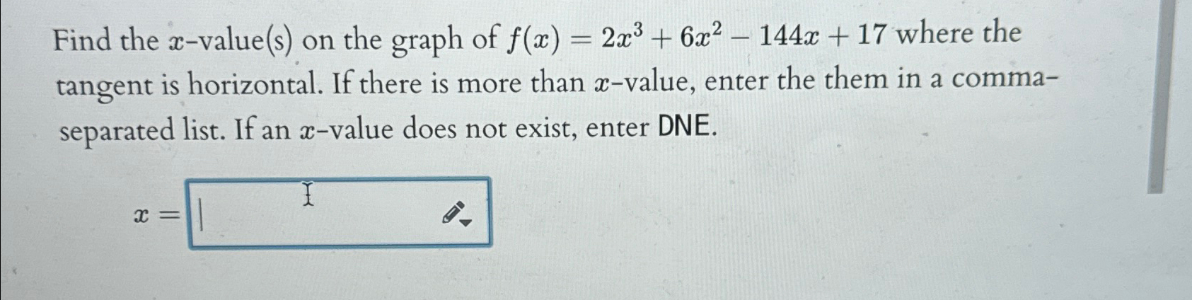 Solved Find the x-value(s) ﻿on the graph of | Chegg.com