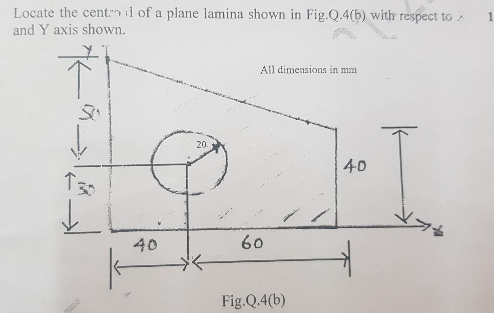 Solved Locate the cent −11 of a plane lamina shown in | Chegg.com