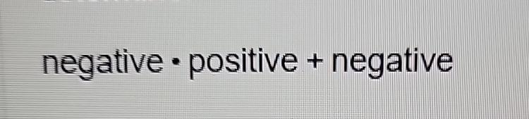 Solved negative * ﻿positive + ﻿negative | Chegg.com