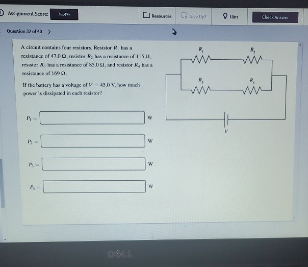 Solved Assignment Score: 76.4% Resources Give Up? Hint Check | Chegg.com
