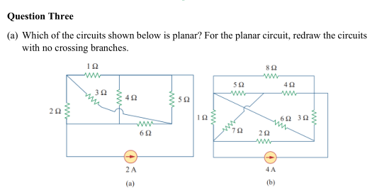 Question Three(a) ﻿Which of the circuits shown below | Chegg.com