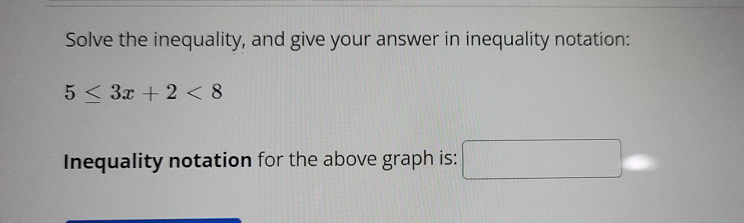 Solved Solve the inequality, and give your answer in | Chegg.com
