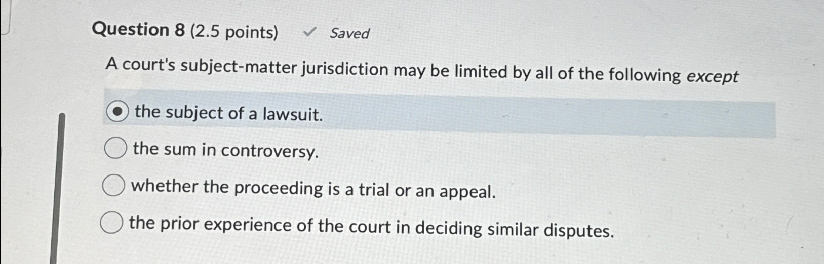Solved Question 8 (2.5 points) SavedA court's | Chegg.com Solved Question 8 (2.5 points) SavedA court's | Chegg.com