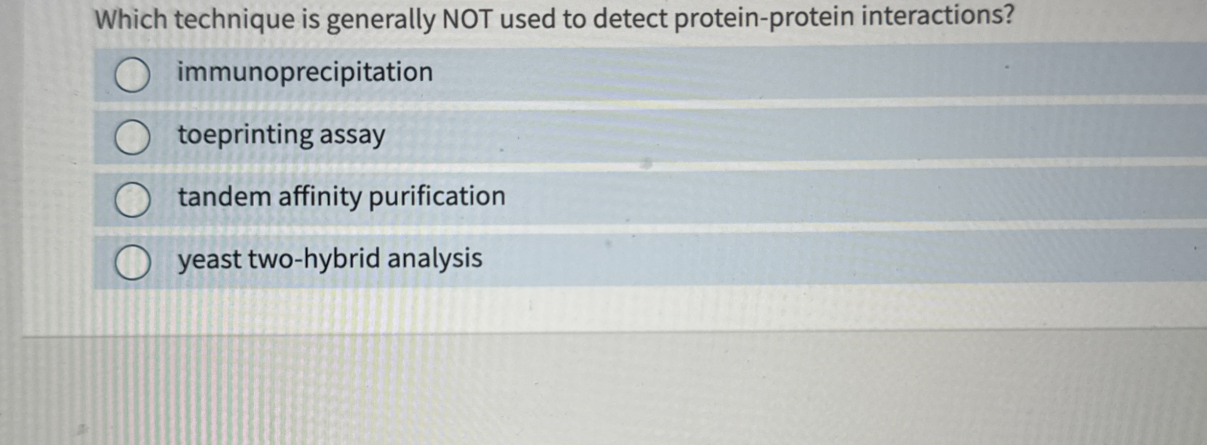 Solved Which technique is generally NOT used to detect | Chegg.com