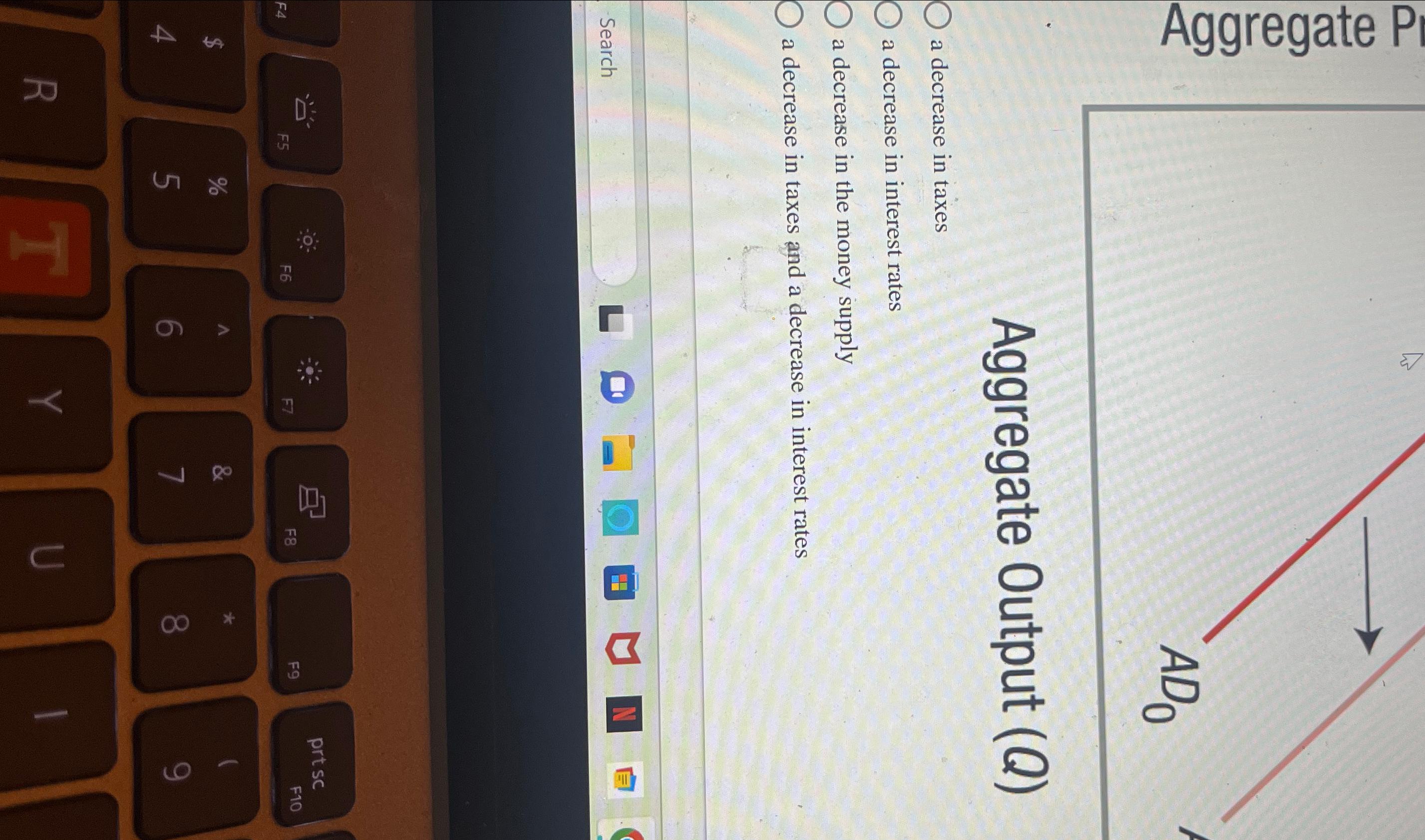 Solved Aggregate Output (Q)a decrease in taxesa decrease in | Chegg.com